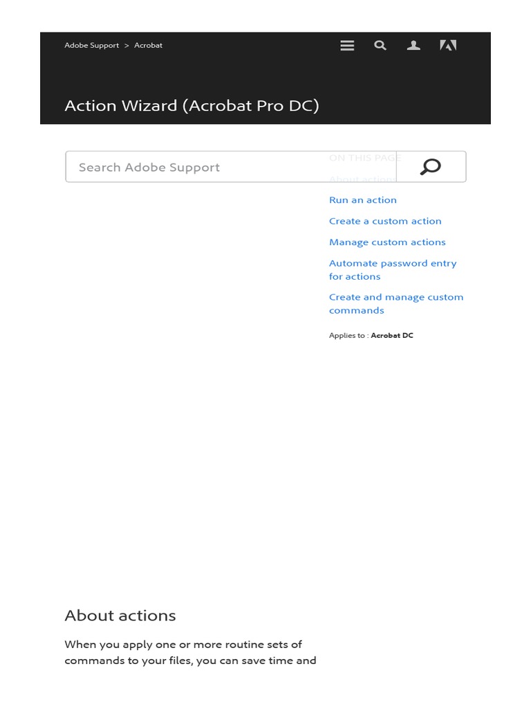 More About Actions in Acrobat PDF | PDF | Computing | Software More About Actions in Acrobat PDF | PDF | Computing | Software