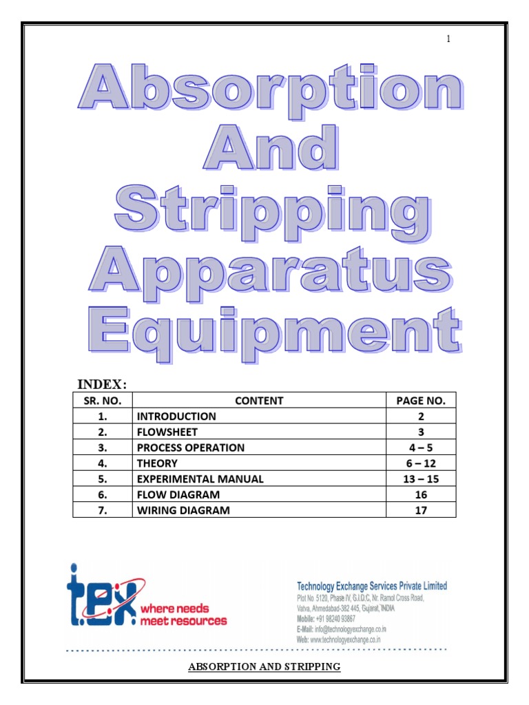 Absorption and Stripping Equipment Manual F | PDF