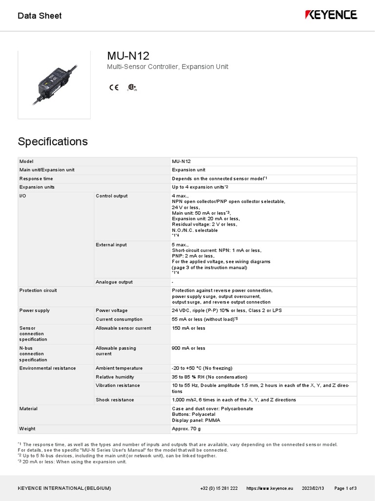 MU-N12 Datasheet PDF | PDF