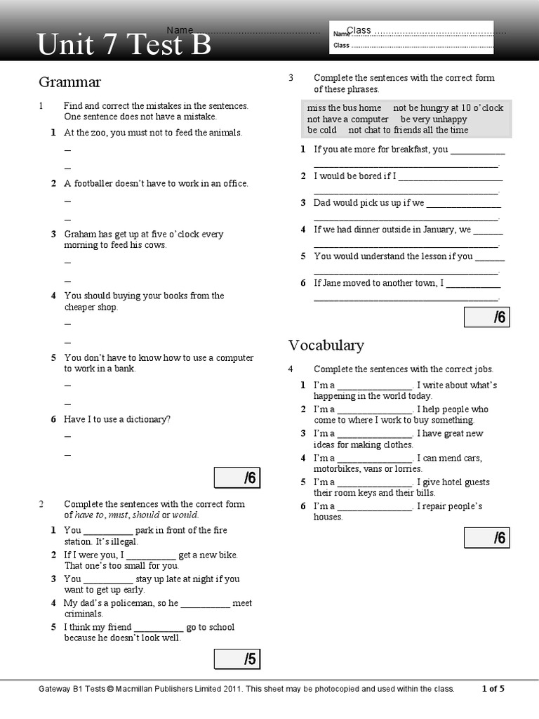 Gateway Test 7B | PDF