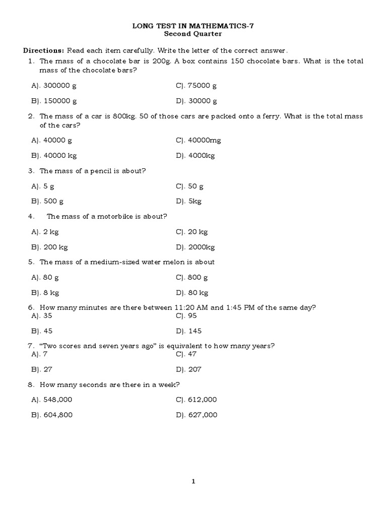 Quarter-2 Math Reviewer PDF | PDF
