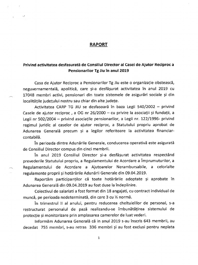 RAPORTUL CONSILIULUI DIRECTOR.pdf | PDF