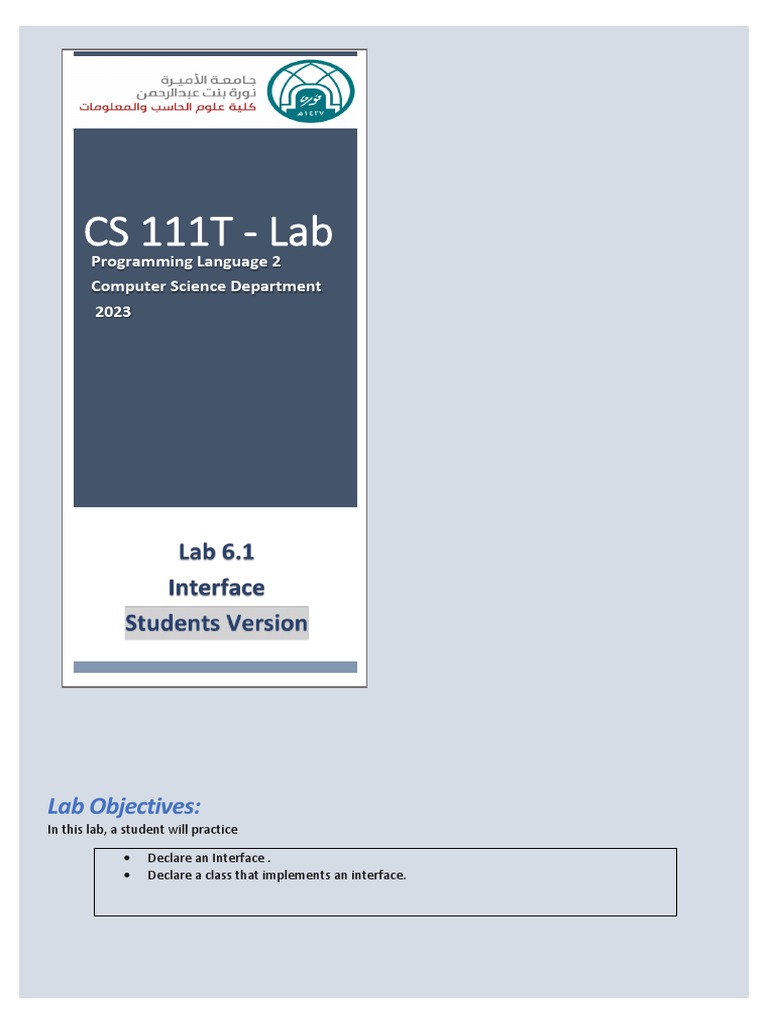 Week6-CS111-Lab6 - 1 - Monday PDF | PDF Week6-CS111-Lab6 - 1 - Monday PDF | PDF