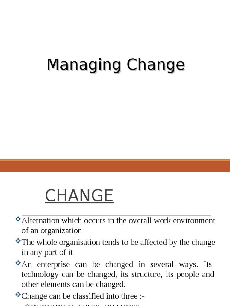 Organizational Change | PDF | Change Management | Strategic Planning