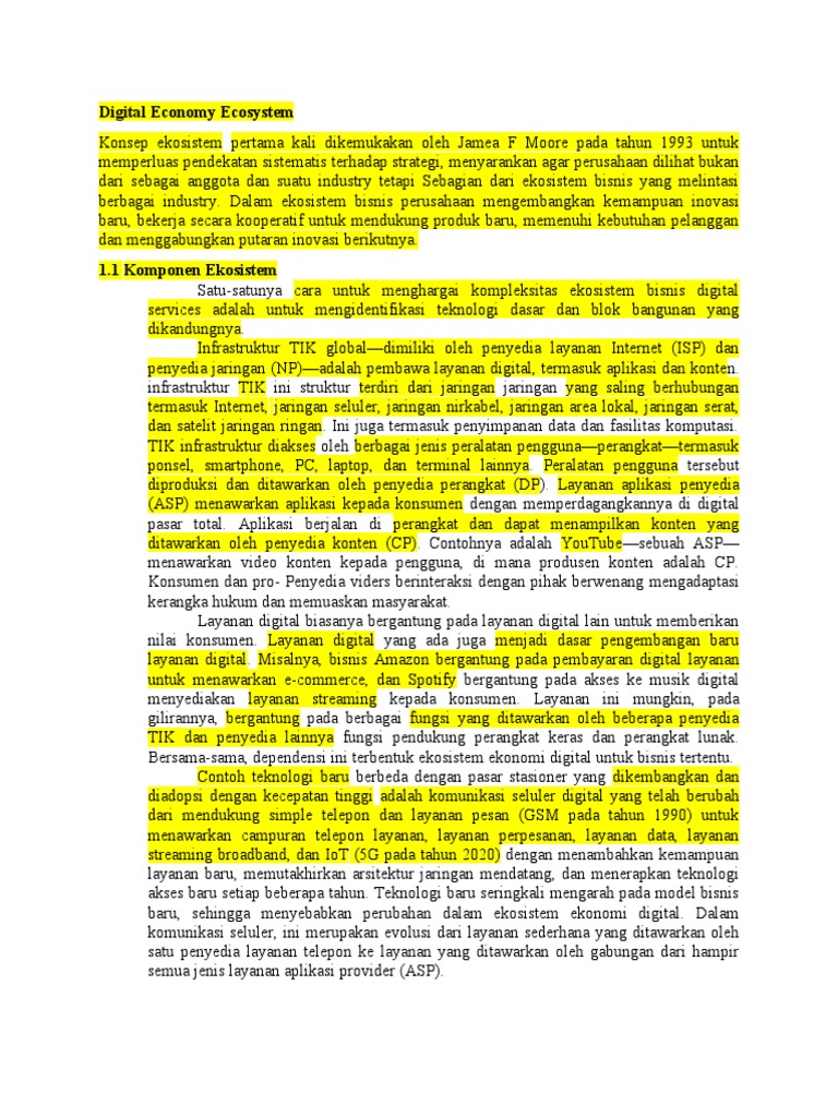 Ekonomika Digital - A-1 | PDF