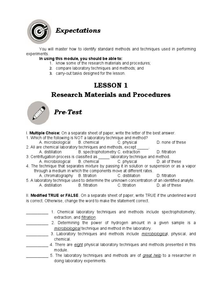 Research2 q3 Slem3 W1 ResearchMaterialsandProcedures NOKA | PDF