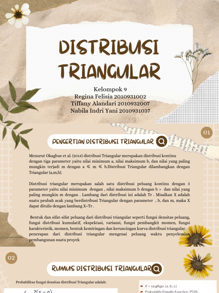Pengenalan Distribusi Triangular dan Aplikasinya | PDF