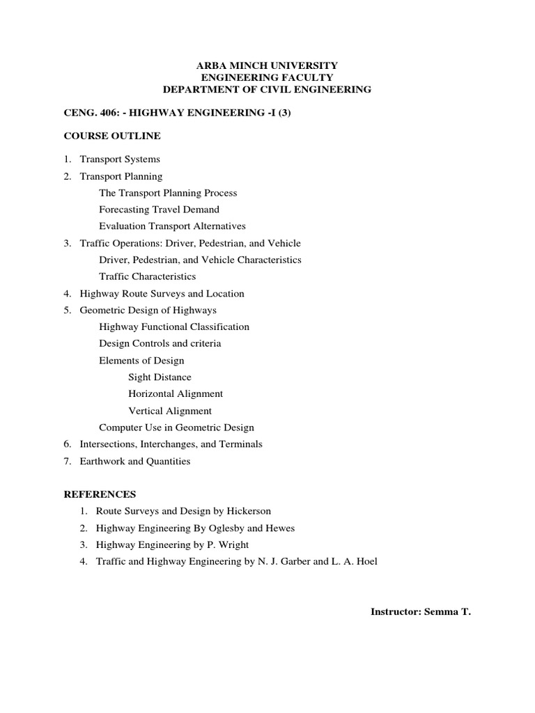 Highway Engineering Management 2024 | PDF