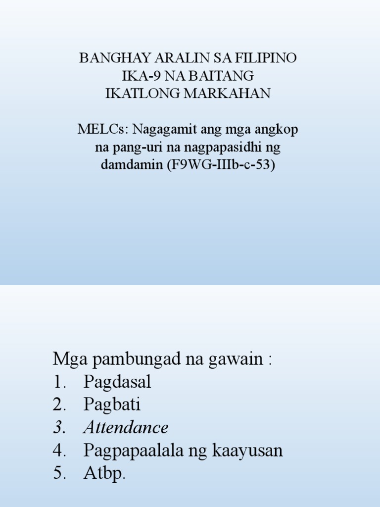 Pagpapasidhi NG Damdamin | PDF