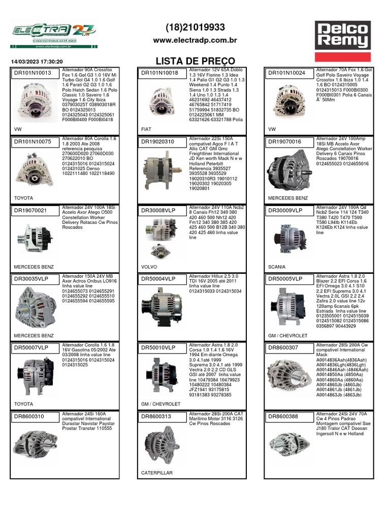 Delco Remy Por Familia PDF | PDF