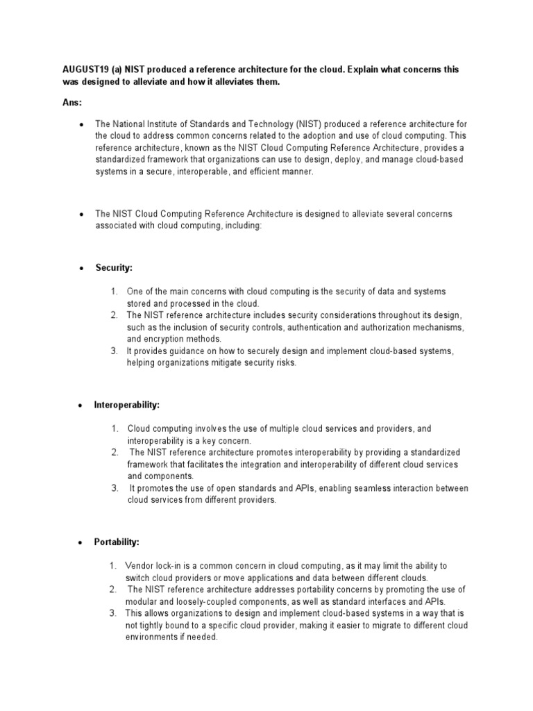NIST Cloud Architecture Guide | PDF | Cloud Computing | Service Level Agreement