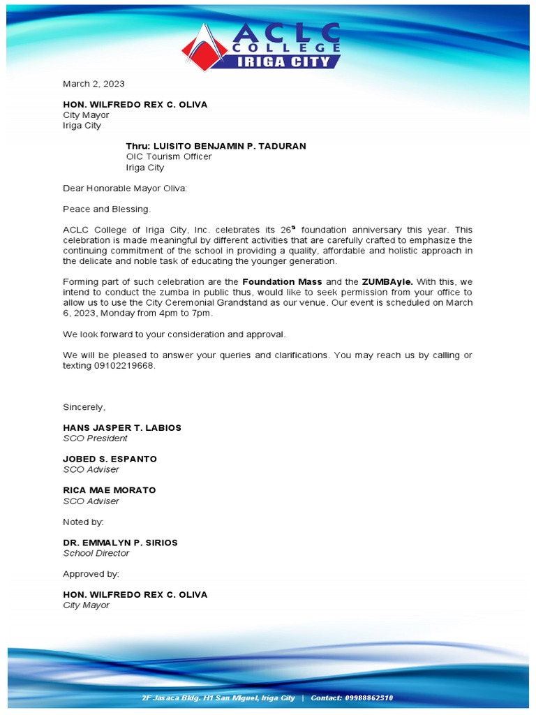 Fire Drill Letter | PDF