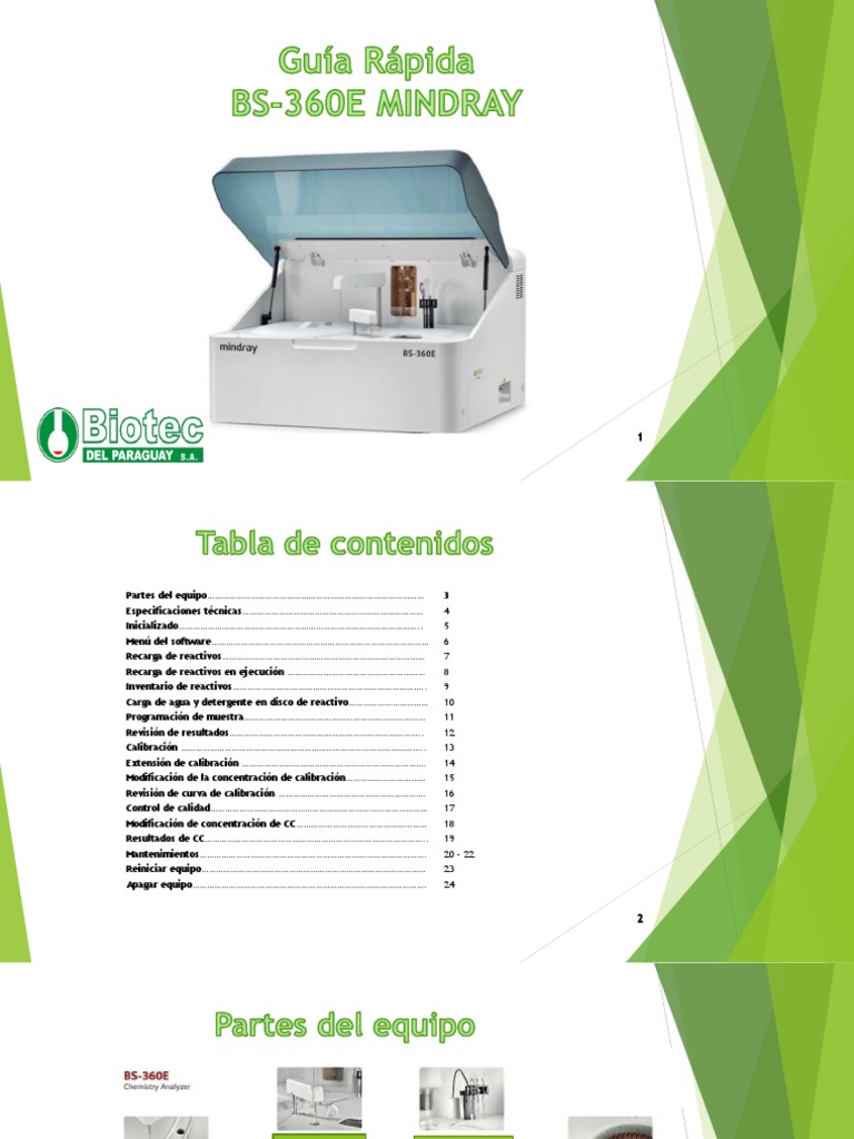 Guía Rápida BS-360E MINDRAY | PDF