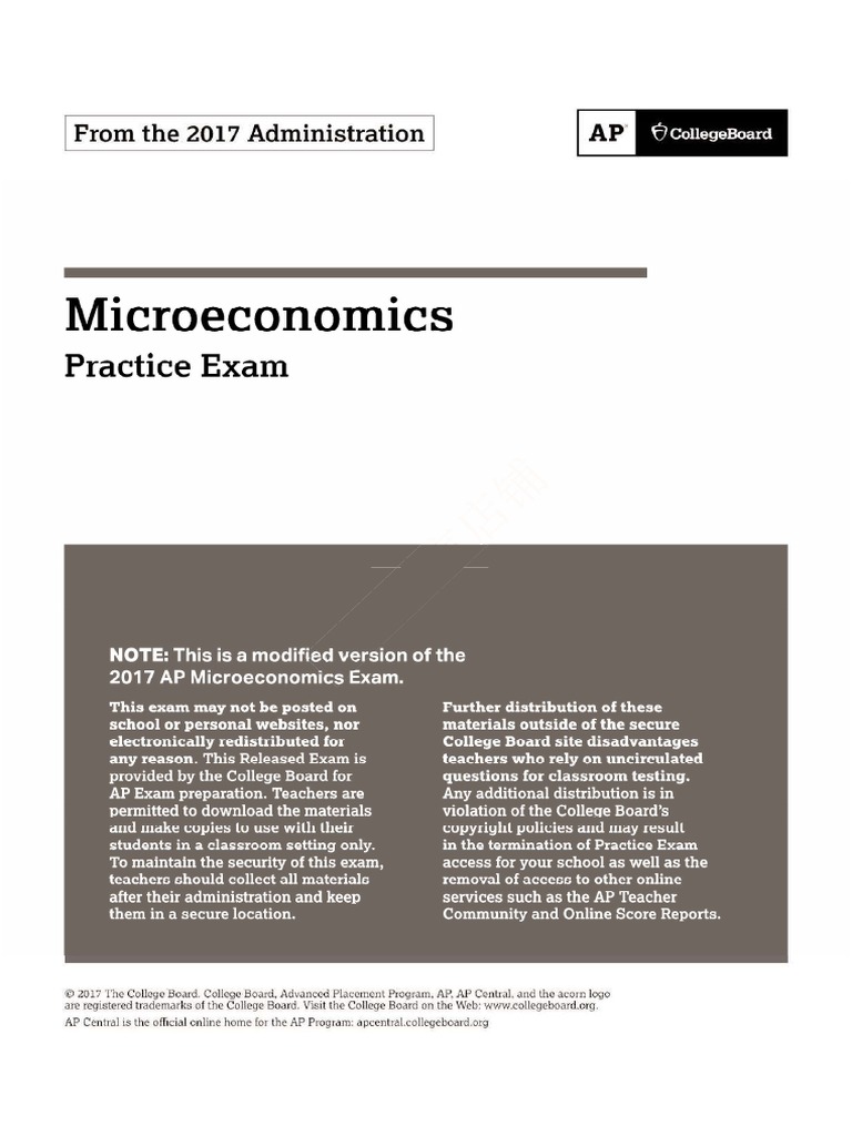 AP Micro 2017 PDF | PDF