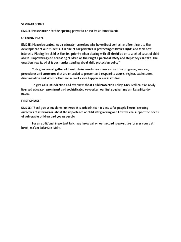 Seminar Script | PDF