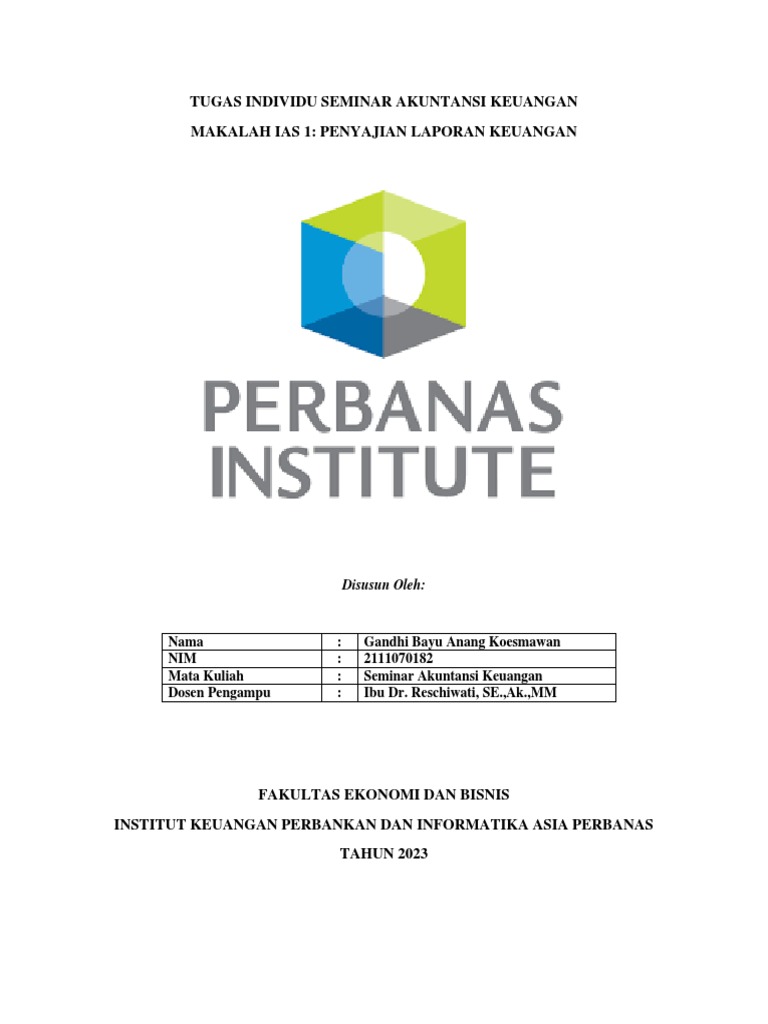 Rangkuman Ias 1 - Seminar Akt Keuangan | PDF