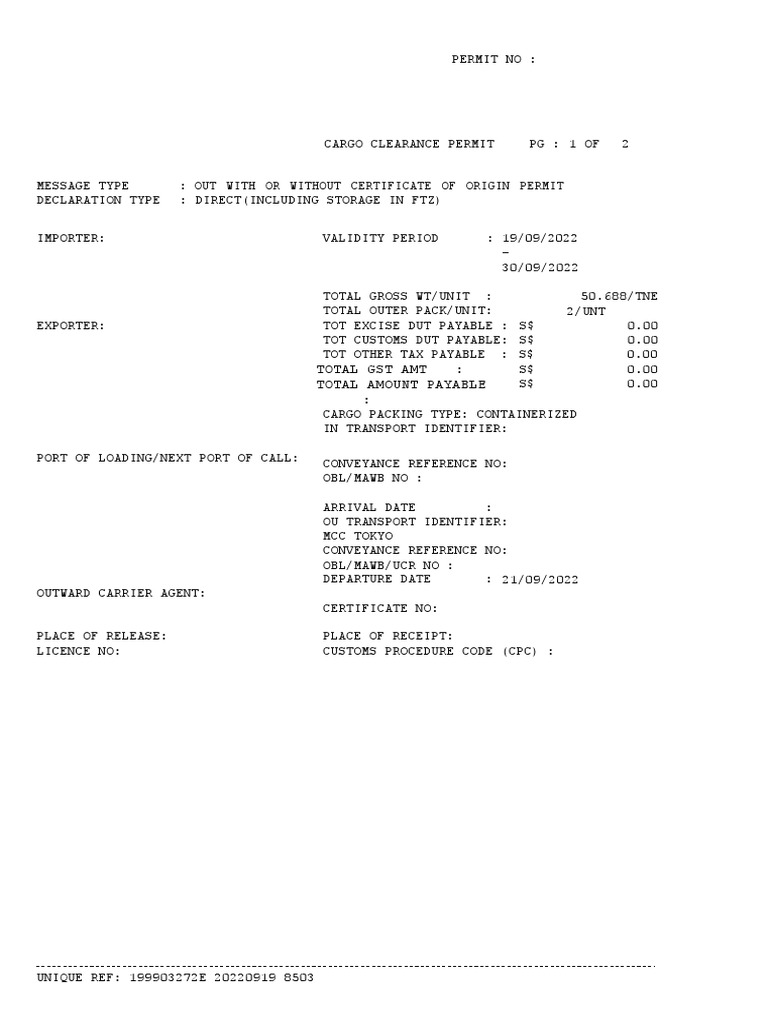 Permit declaration exemple.docx | PDF