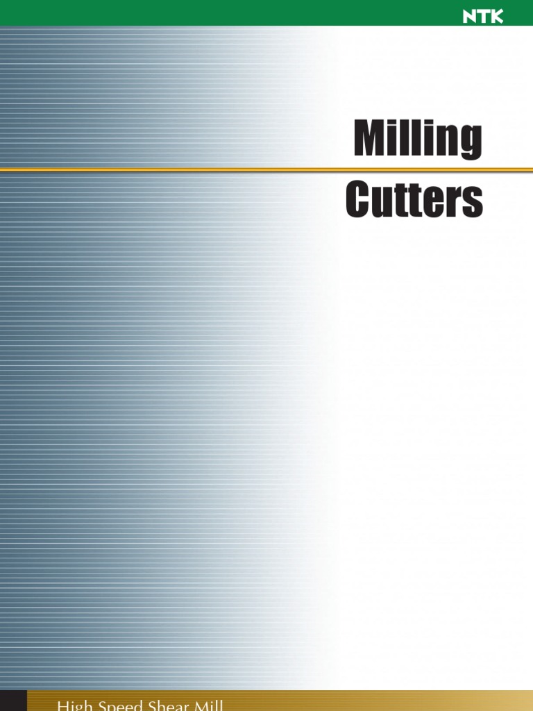 NTK General Milling | PDF | Steel | Ceramics