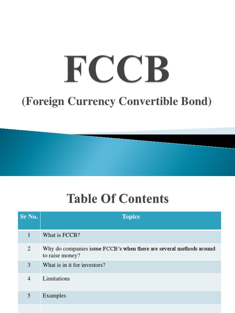 Foreign Currency Convertible Bond | PDF