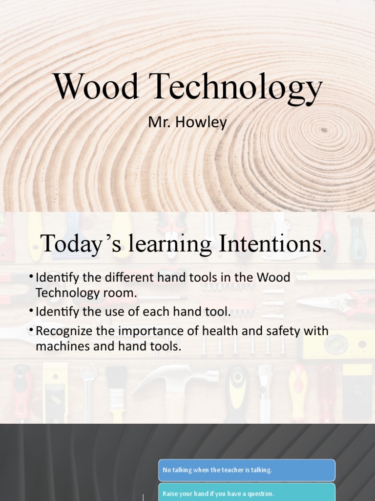 Introduction to Wood Technology Tools | PDF