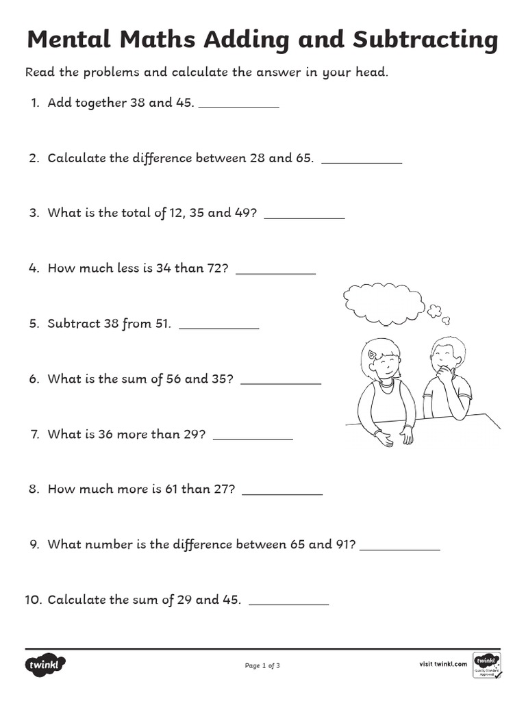 Grade 4 Mental Math Exercises | PDF