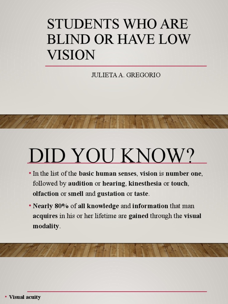Students Who Are Blind or Have Low Vision | PDF