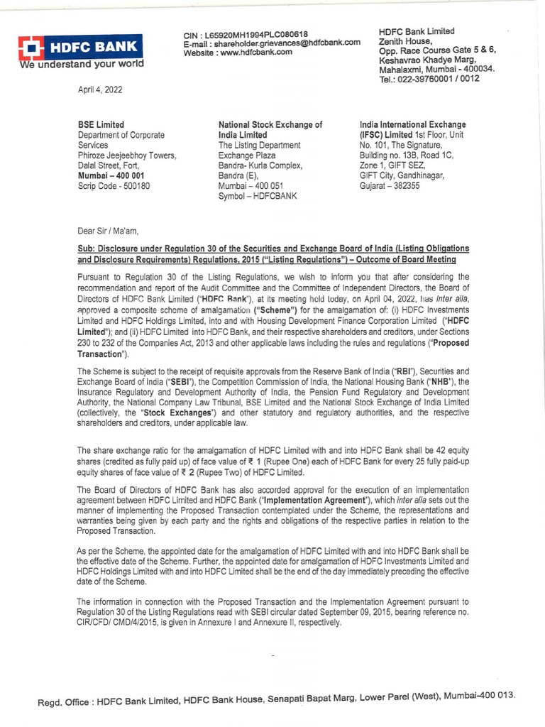 HDFC Bank: We Understand Your Wor D | PDF