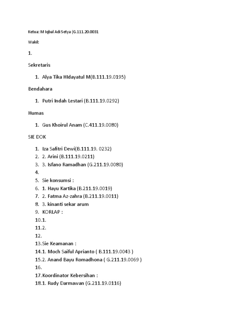 BAGAN ORGANISASI.docx | PDF