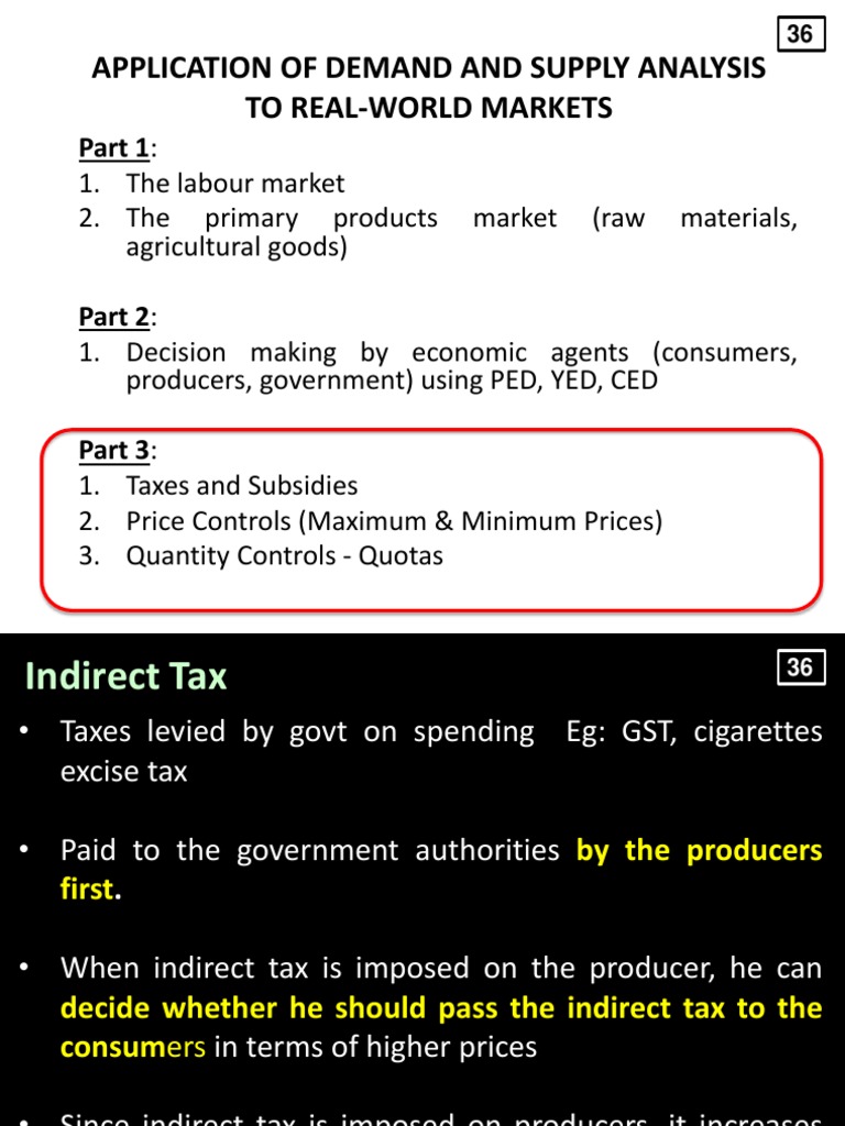 Subsidy and Taxes PDF | PDF