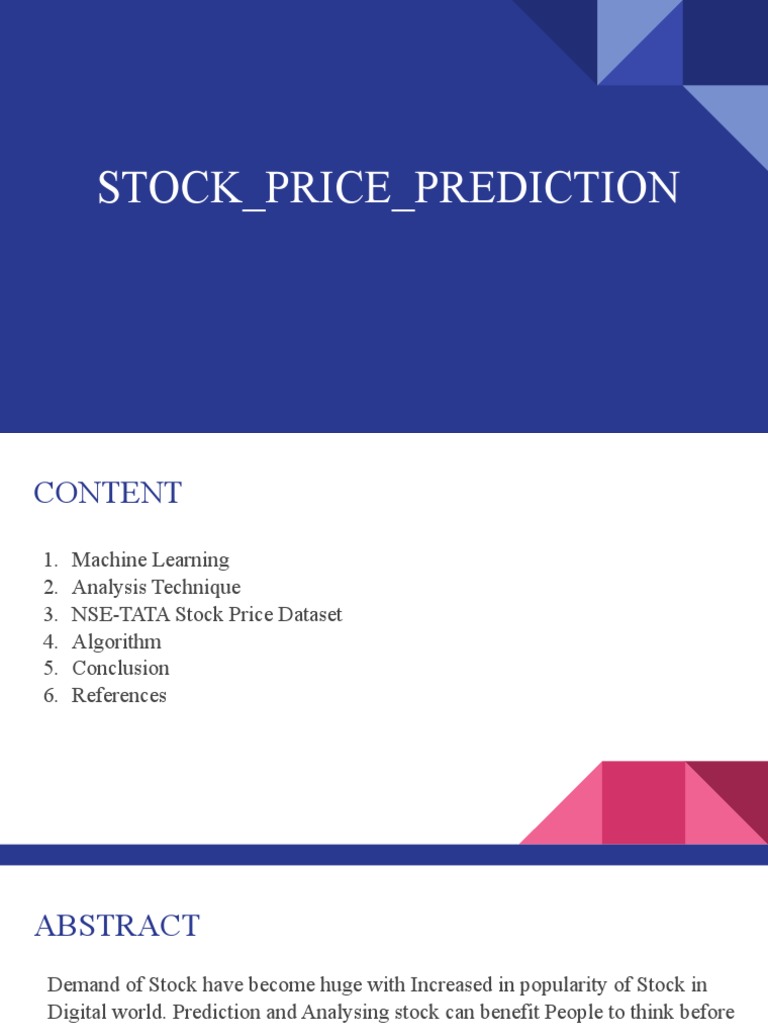 Deep Learning for Stock Price Prediction | PDF