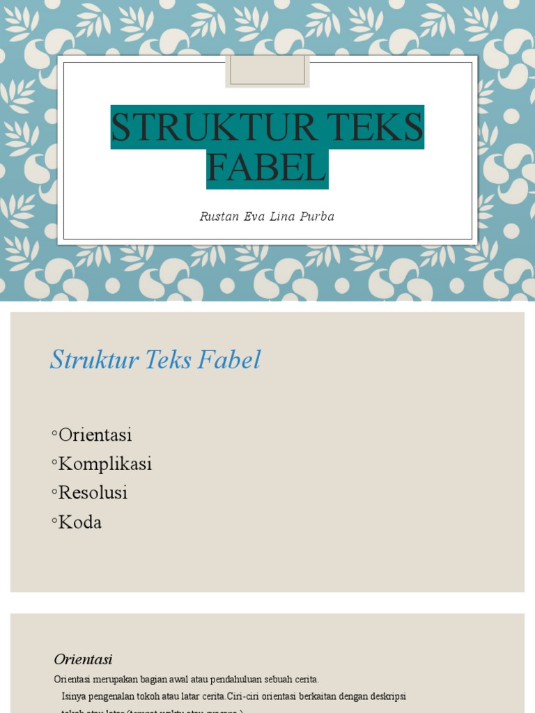 Struktur Teks Fabel | PDF