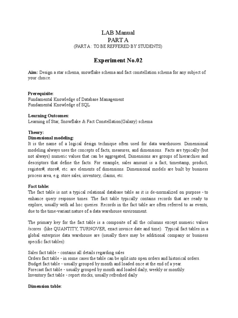 Experiment2 E059 DWM PDF | PDF | Data Warehouse | Table (Database)