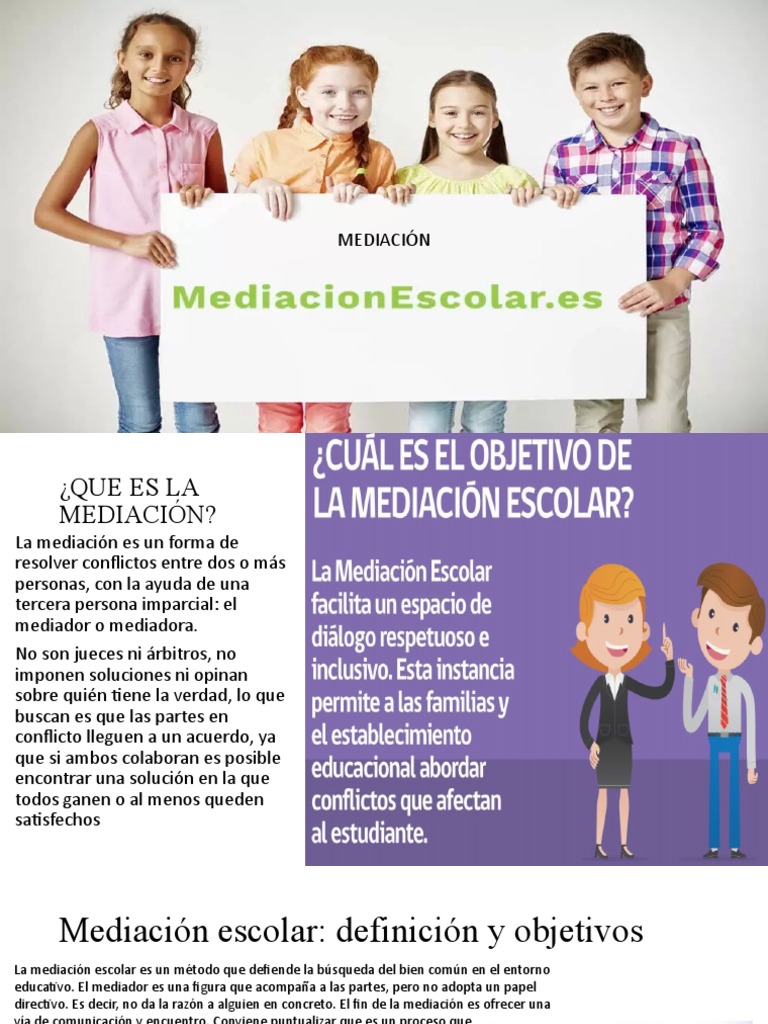 Mediación Escolar: Definición y Objetivos | PDF