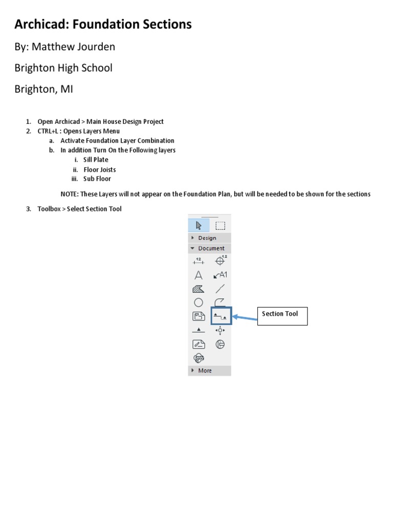 Archicad Foundation Section Guide | PDF