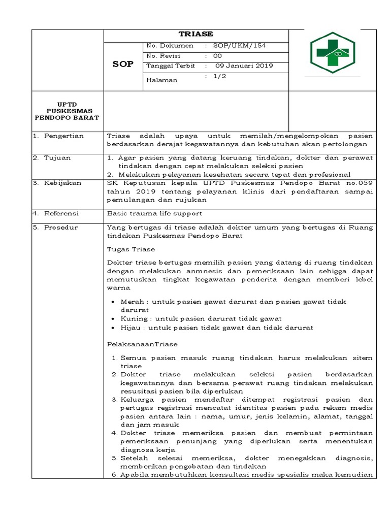 Sop Triase | PDF