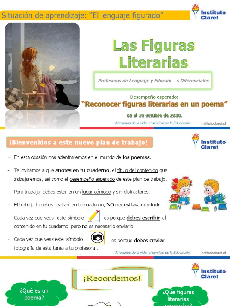 5° Básico LENGUAJE El Lenguaje Figurado 05 Al 16 de Octubre PDF | PDF