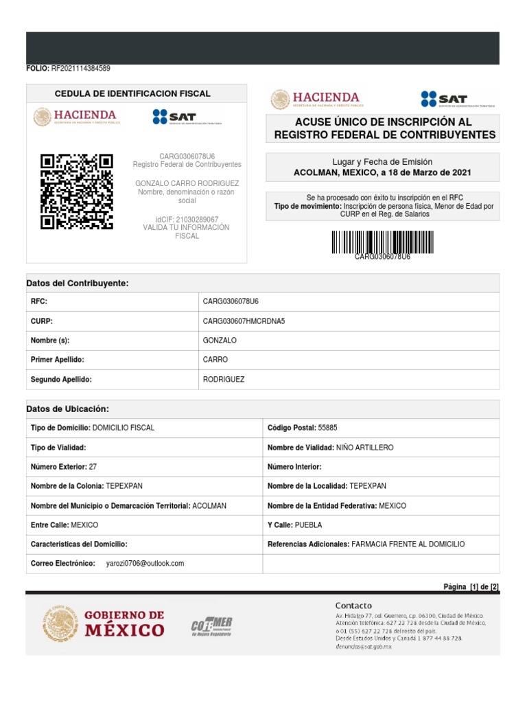 Formato RFC Editable para Imprimir | PDF | Privacidad de la información ...
