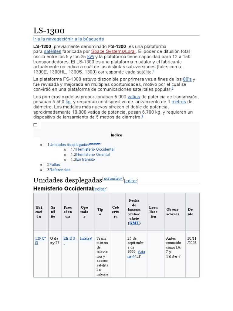 LS 1300 | PDF | Astronave