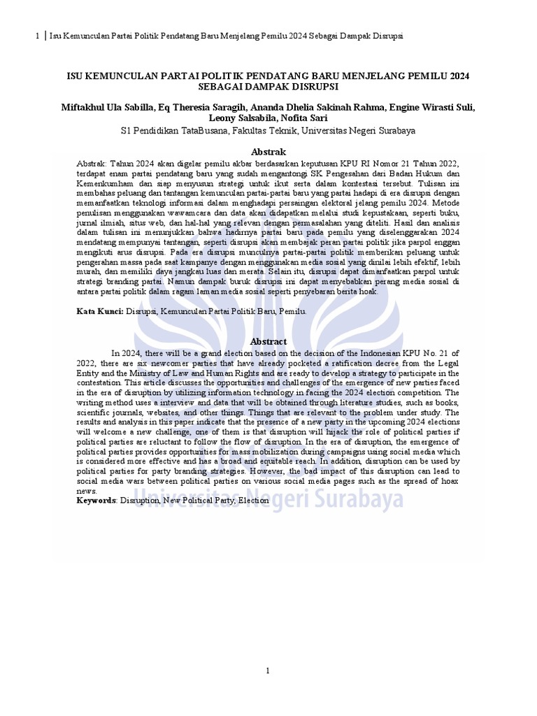 Artikel PKN Kelompok 2 Tatabusana 2022 | PDF