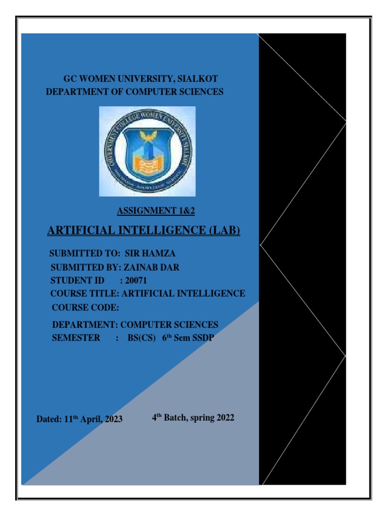 Ai Assignment 1and2 Pdf Pdf