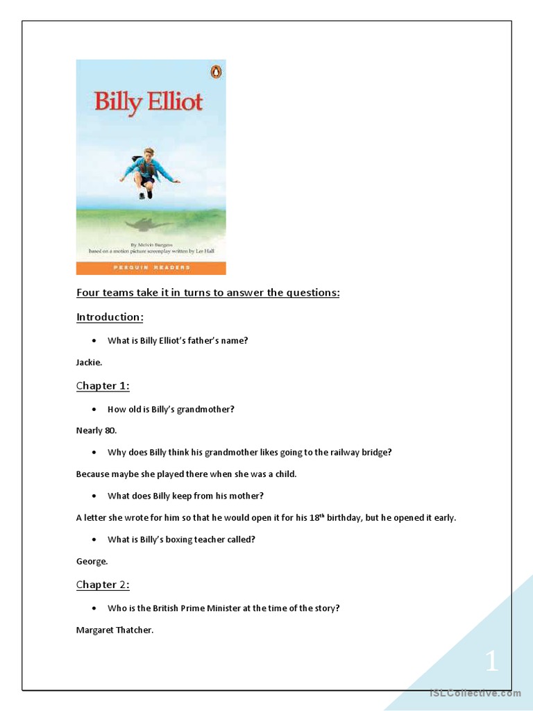 Activity on a Reader_ "Billy Elliot".pdf | PDF