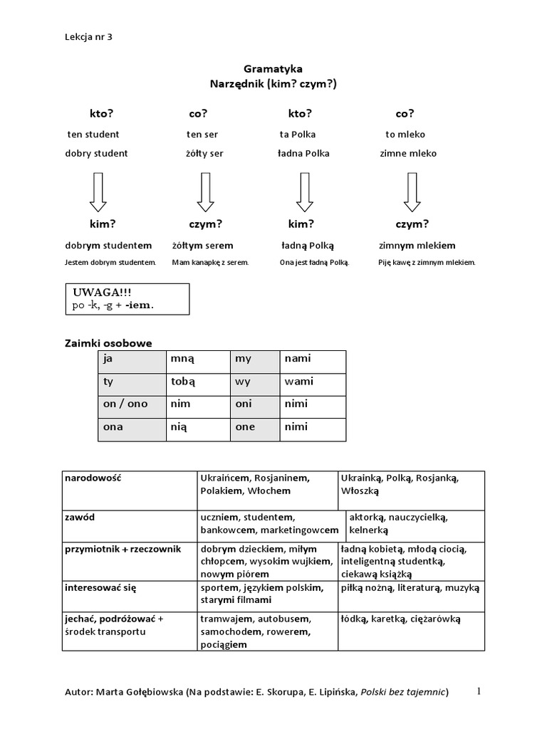 Lekcja - NR 3 PDF | PDF
