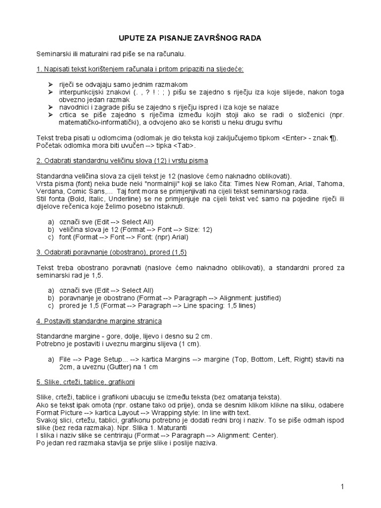 Upute za pisanje završnog rada.doc | PDF