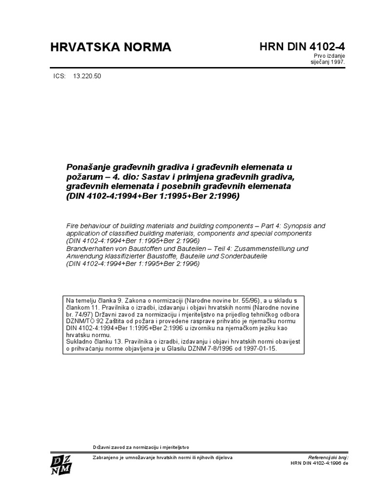 HRN Din 4102-4 1996 PDF | PDF