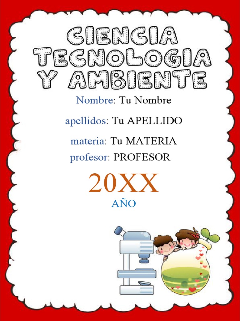 Caratula de Ciencia Tecnología y Ambiente en Word | PDF