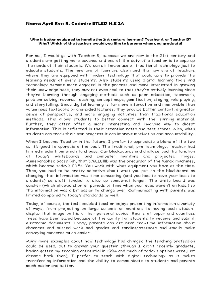 Activity 2 | PDF | Learning | Teachers