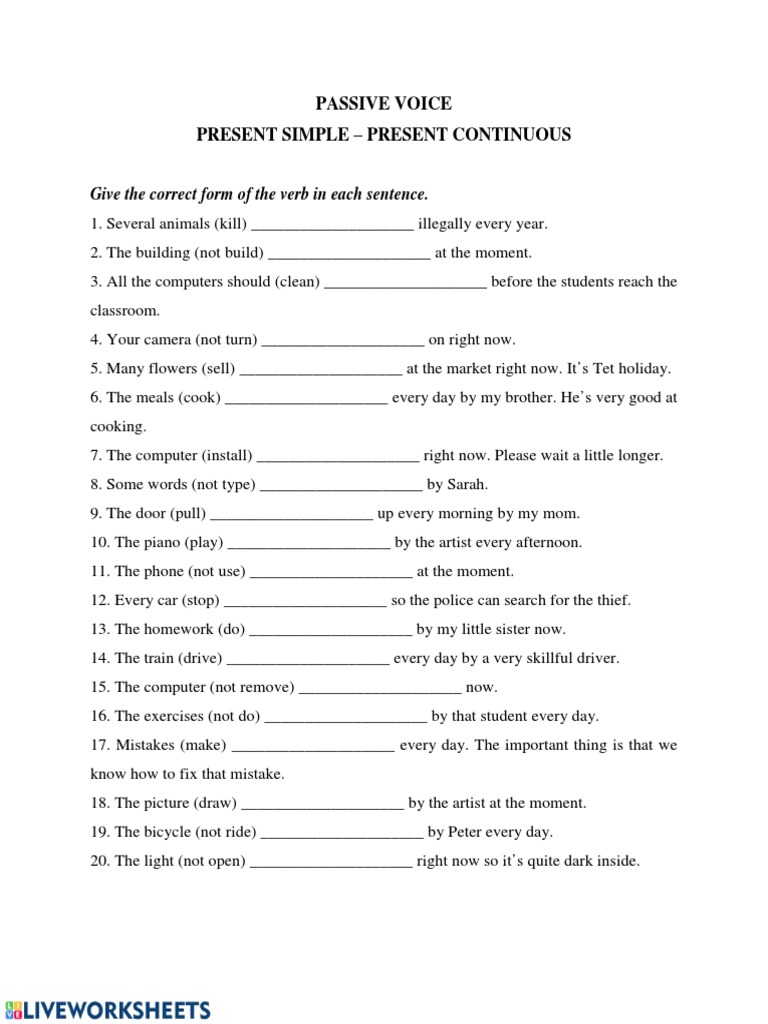 PR Simple:cont Passive | PDF