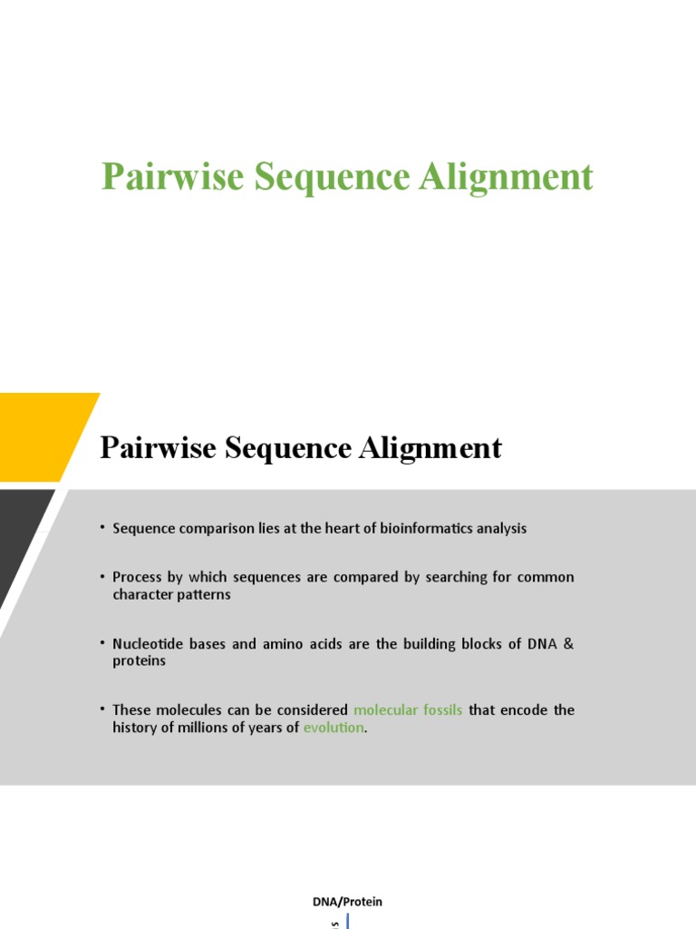 Pairwise Sequence Alignment Guide | PDF