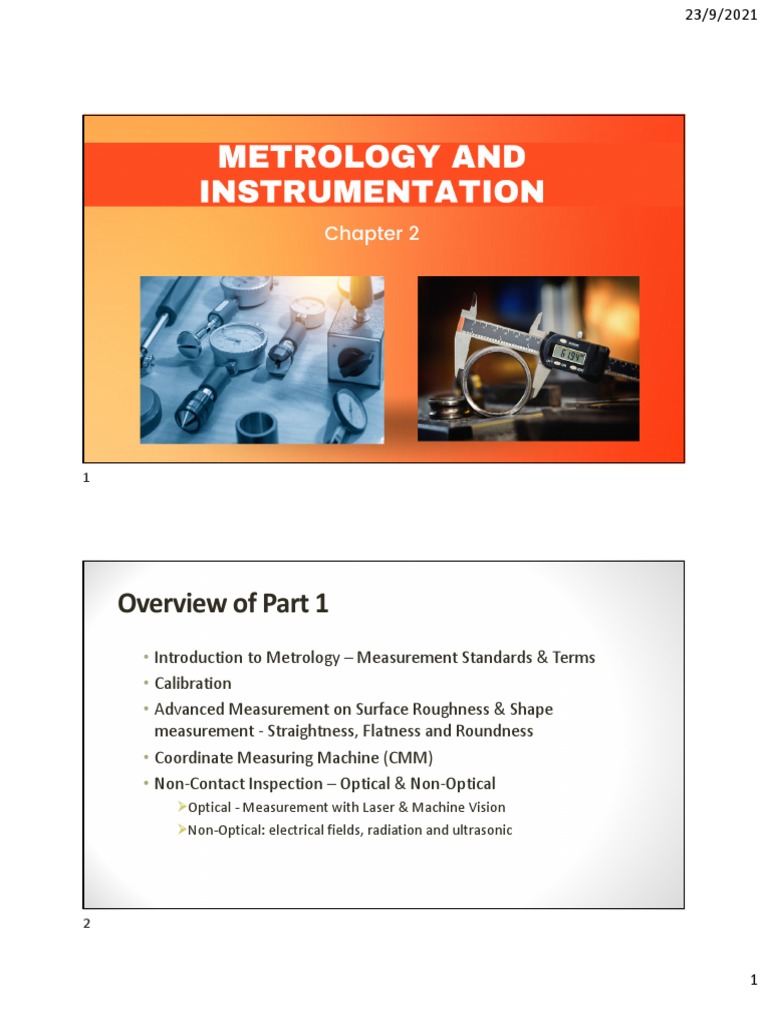 Metrology: Standards and Measurement Techniques | PDF