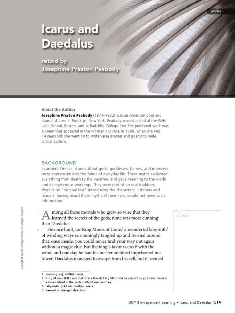 Icarus and Daedalus PDF | PDF